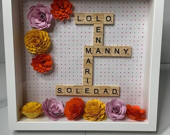 Family Scrabble Shadow Box - Etsy