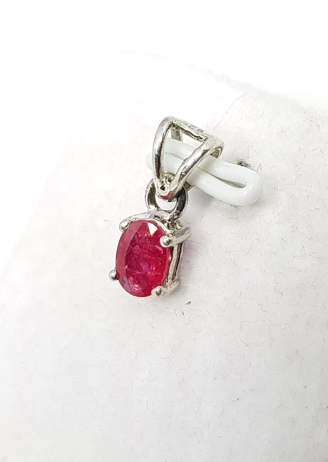 Ruby 925 Silver Pendant' Birthday Gift' Gift for Her ' Gift for July ...
