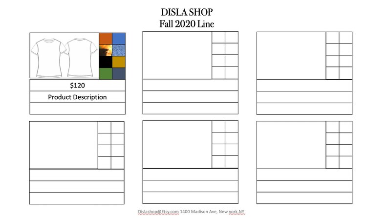 Downloadable Product Line Sheet Template- Power Point Template - Etsy