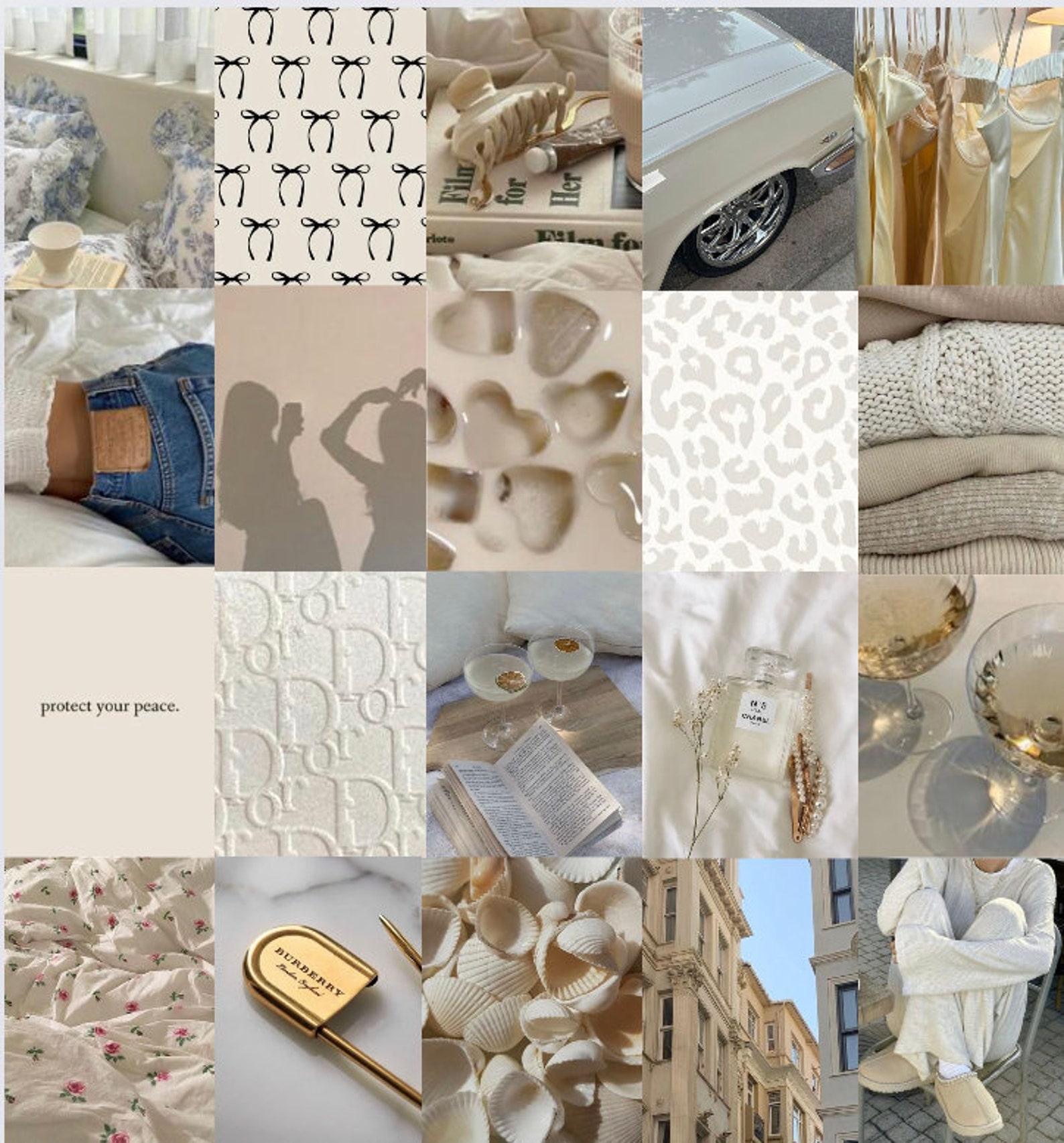 Neutral Simplistic Aesthetic Wall Collage! - Etsy