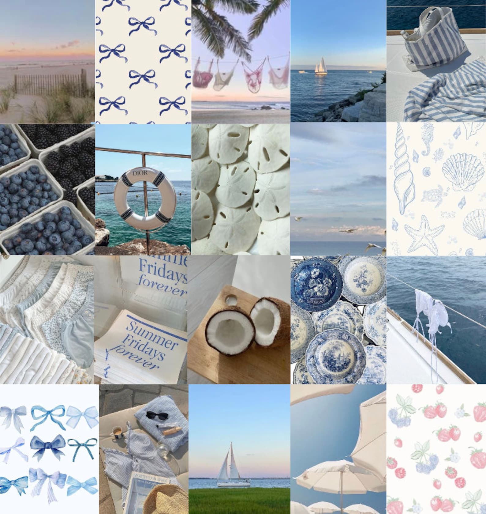 Coastal/beachy Aesthetic Wall Collage! - Etsy
