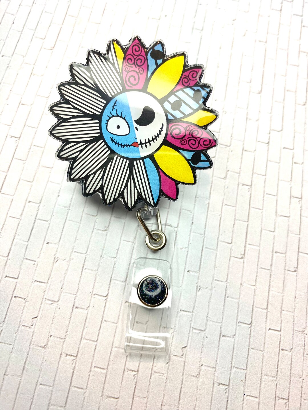 Jack and Sally Badge Reel - Etsy