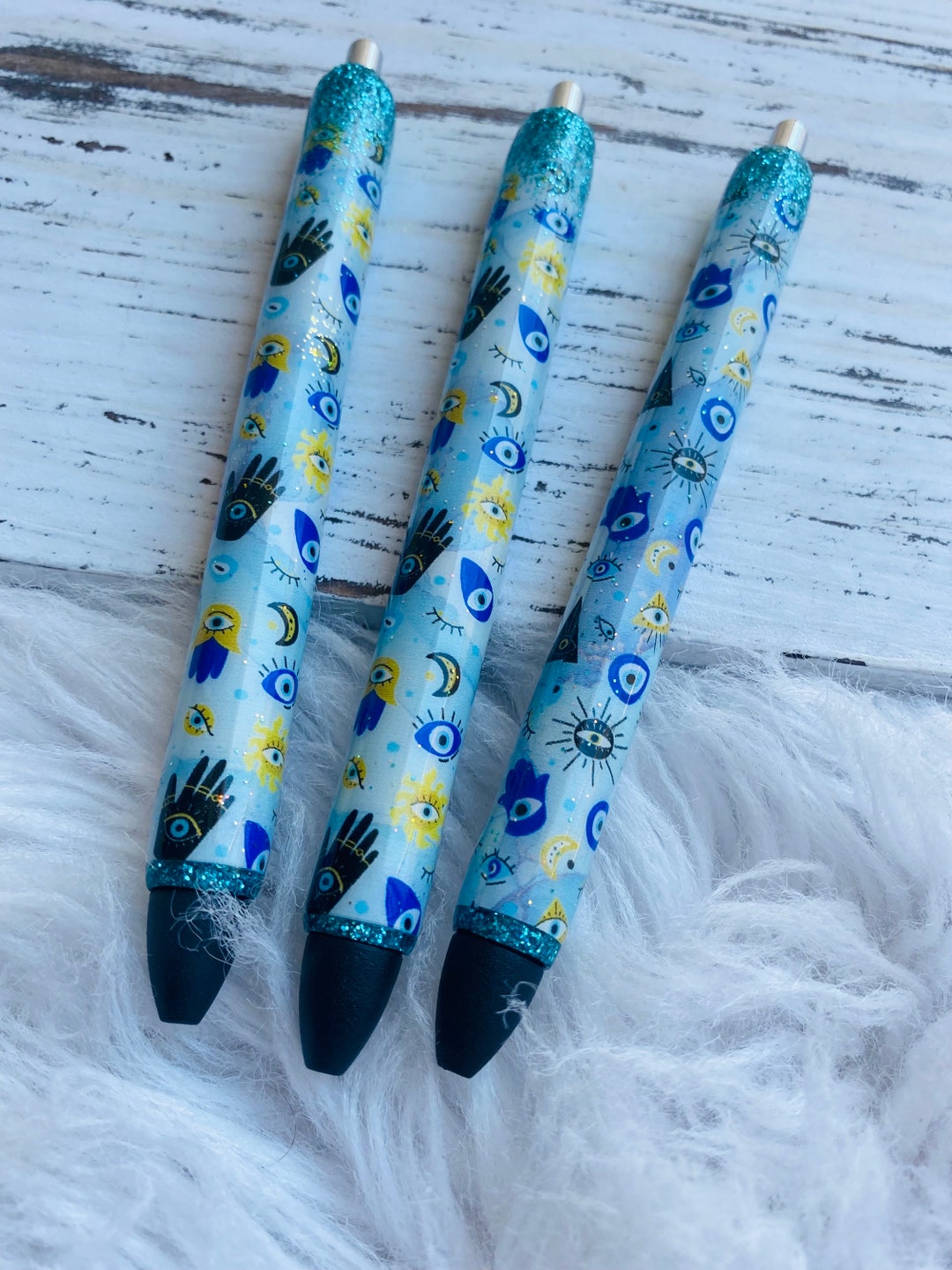 Blue Ojo Glitter Pen Ready to Ship - Etsy