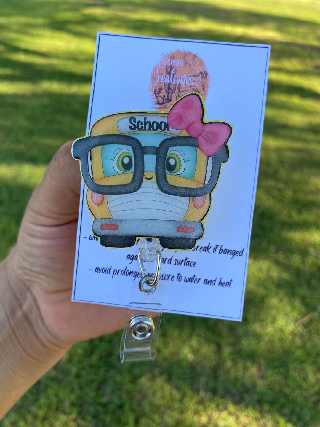 School Bus Badge Reel - Etsy