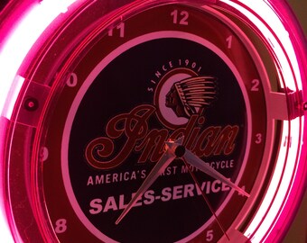 Indian Motorcycle Wall Clock - Etsy