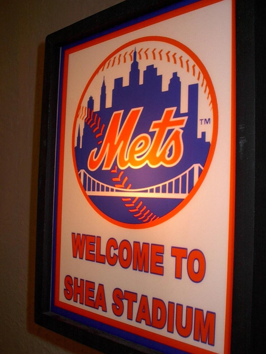 New York Mets Throwback Baseball Stadium Bar Advertising Man Cave ...
