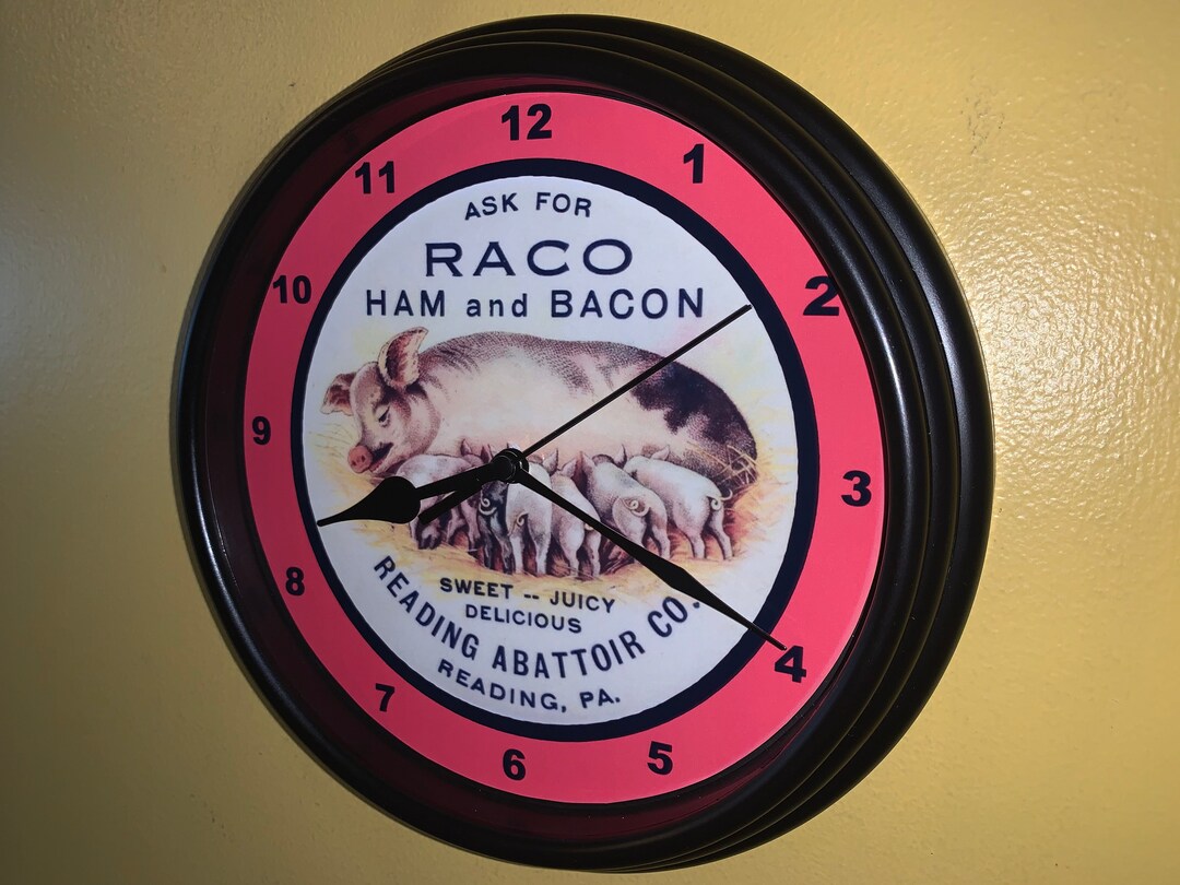 RACO Ham and Bacon Butcher Deli Diner Restaurant Kitchen Advertising ...
