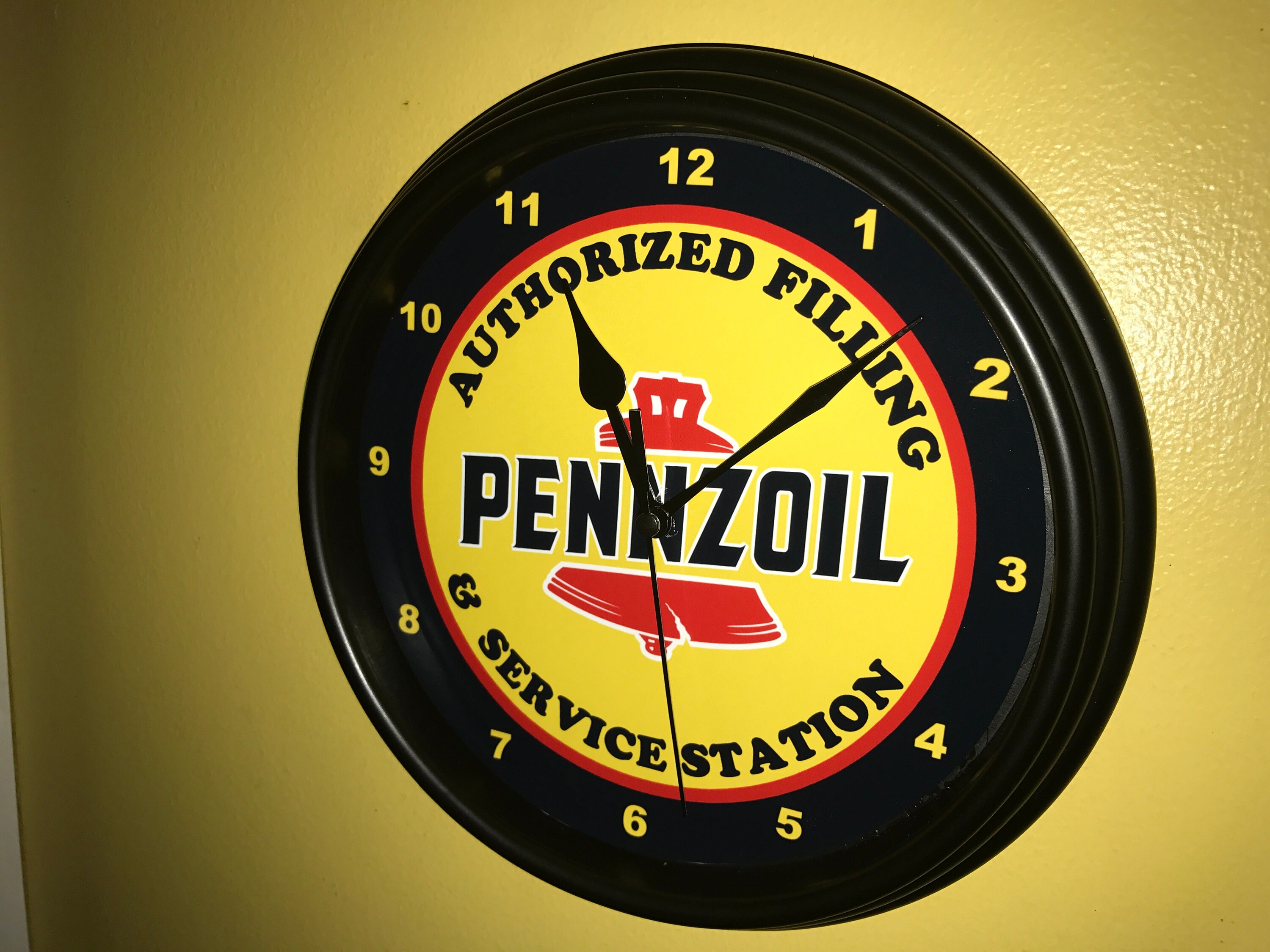 Pennzoil Oil Gas Authfilling Service Station Garage Bar Advertising Man ...