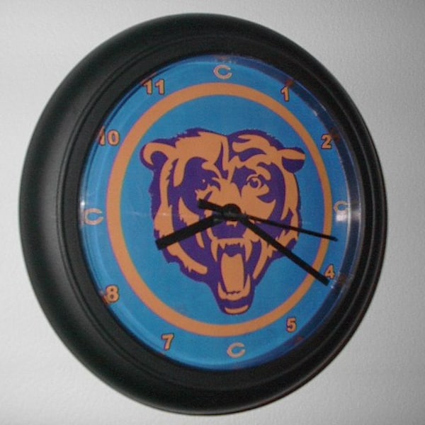 Chicago Bears Bar Clock - Etsy