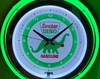 Oliver Tractor Green Neon Wall Clock 15 Inch - Etsy