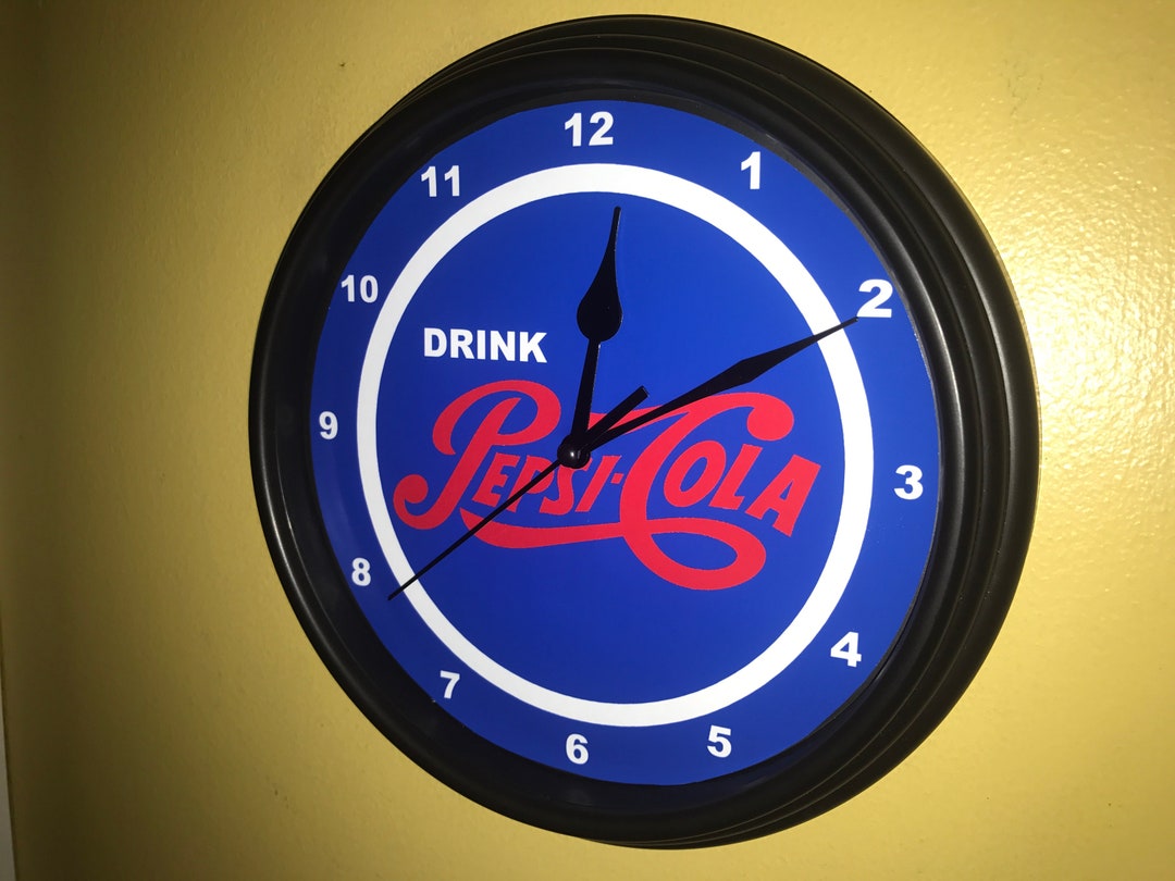 Pepsi Cola Script Soda Fountain Diner Kitchen Bar Advertising Man Cave ...