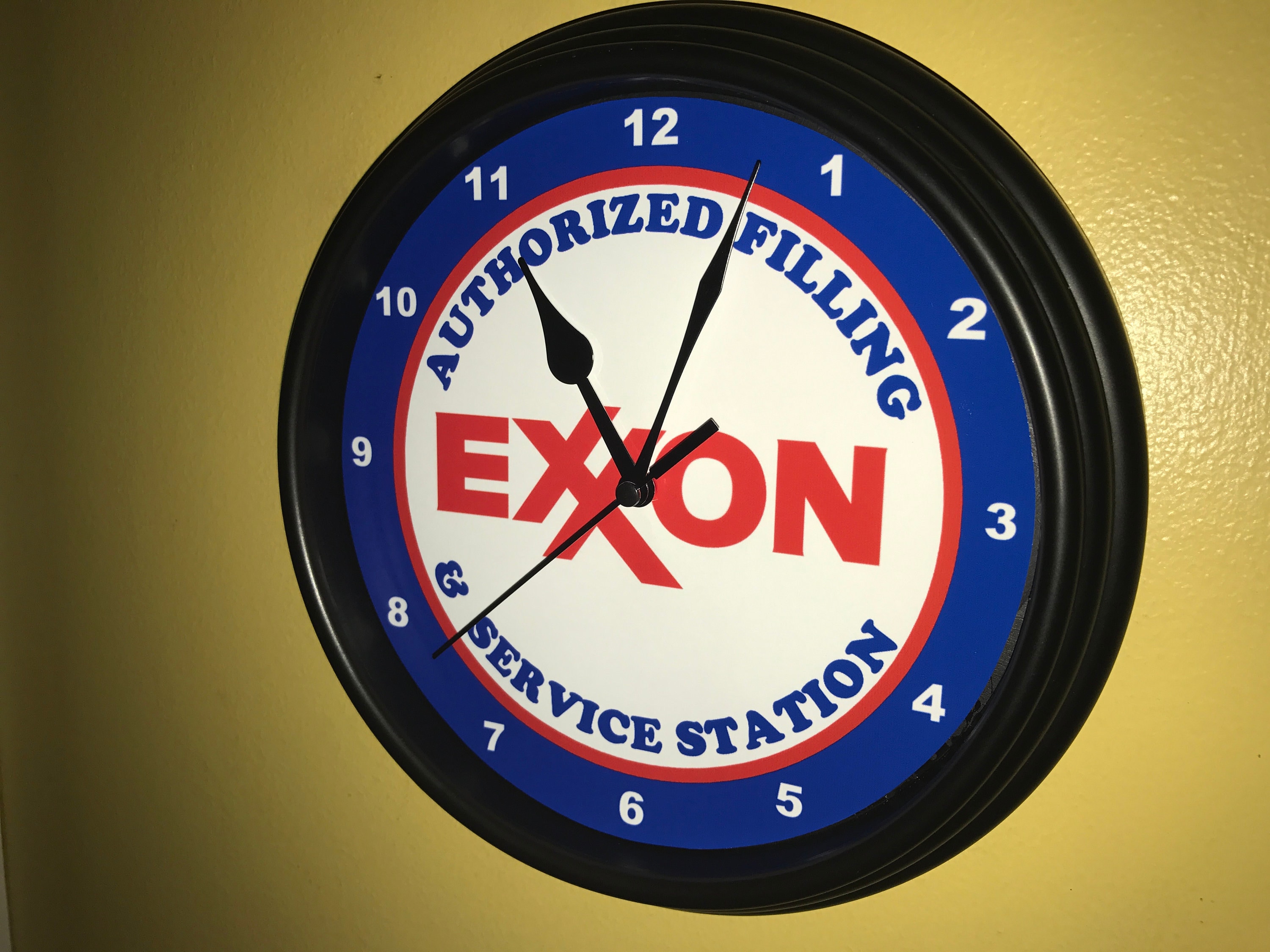 Exxon Oil Gas Authfilling Service Station Garage Bar Advertising Wall ...