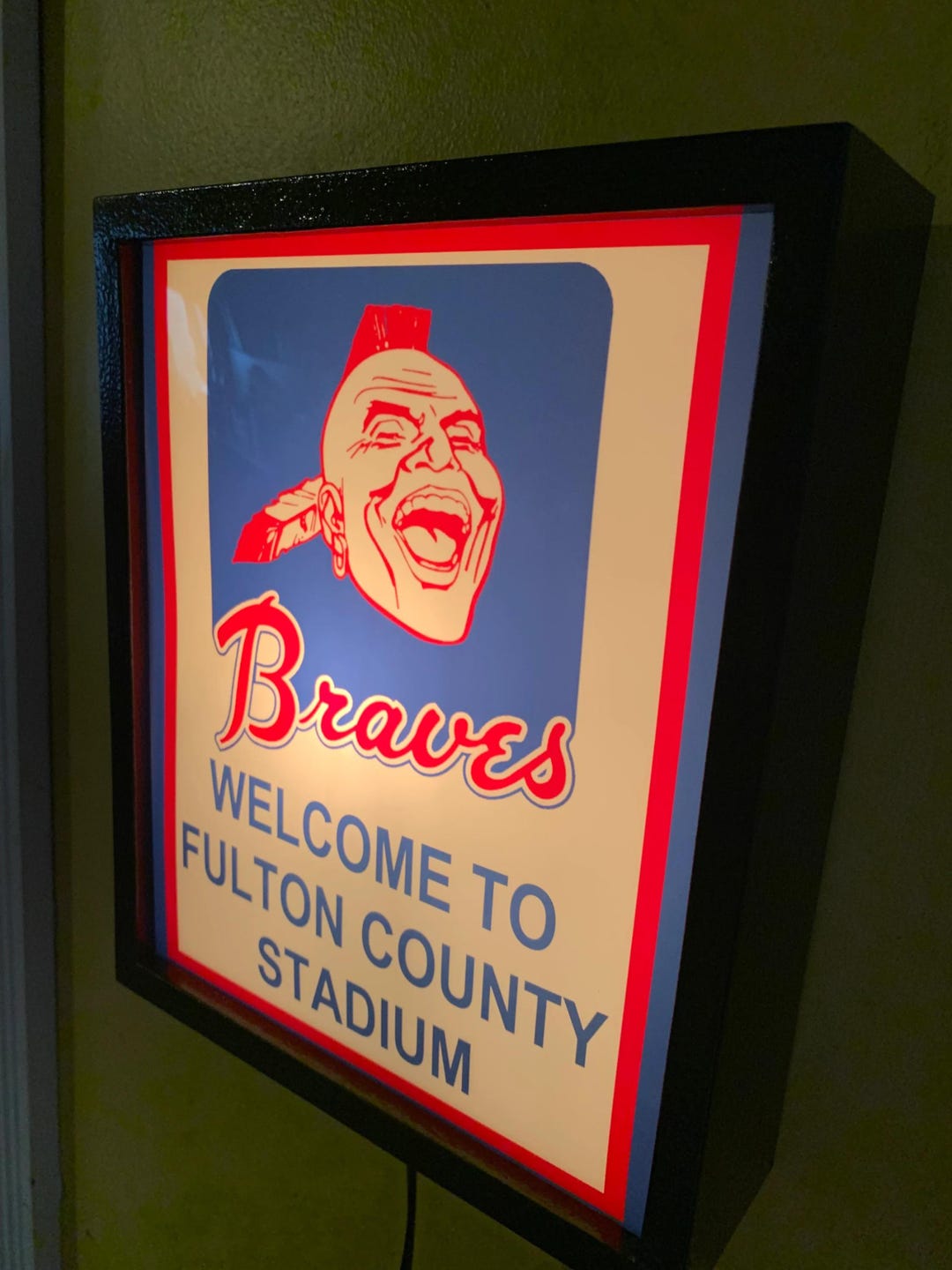 Atlanta Braves Throwback Baseball Stadium Bar Advertising Man Cave ...