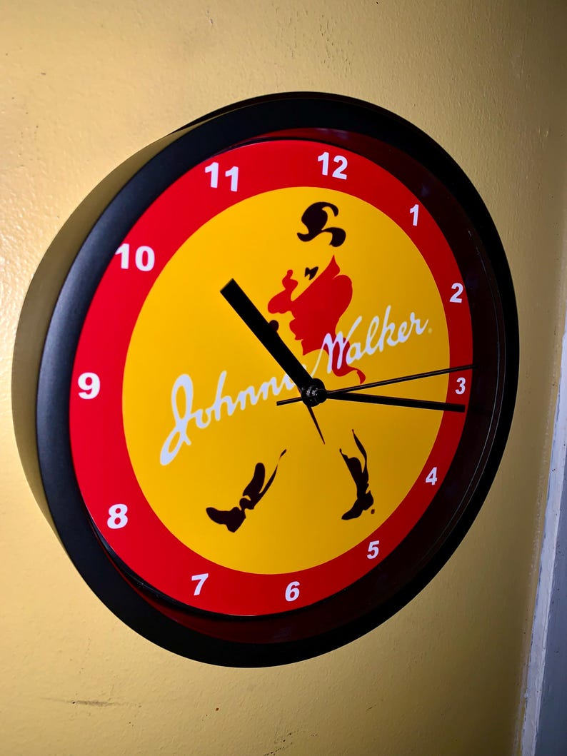 Johnnie Walker Scotch Whiskey Advertising Man Cave Wall Clock Sign - Etsy