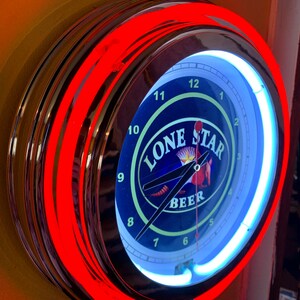 Lone Star Armadillo Texas Beer Bar Advertising Man Cave RED | Etsy