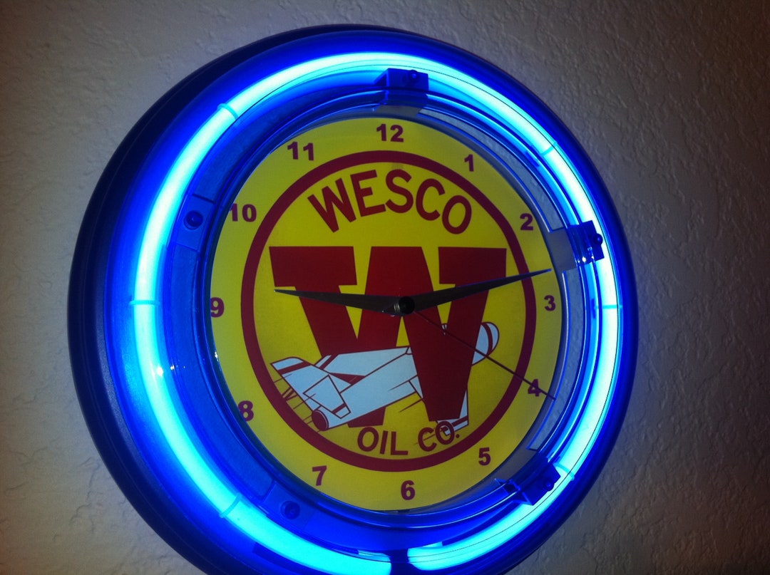 WESCO Jet Plane Oil Gas Service Station Garage Bar Advertising Man Cave ...
