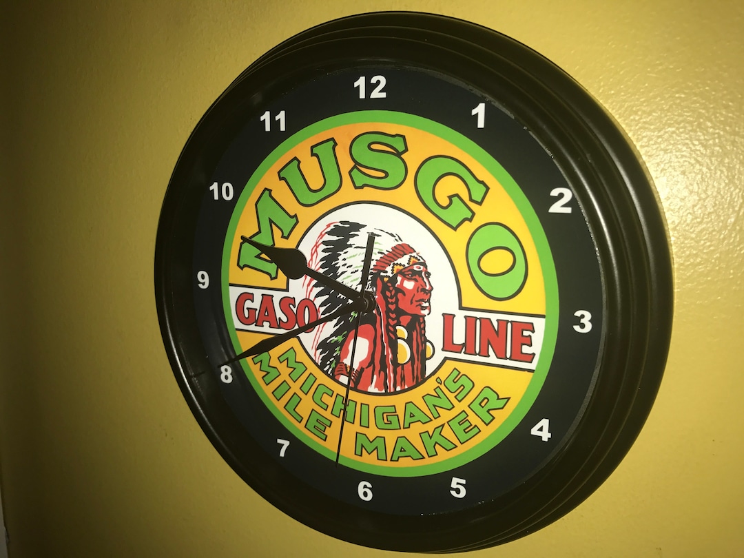 Musgo Michigan Indian Oil Gas Service Station Garage Bar Advertising ...