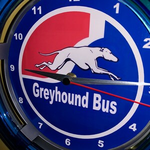 Greyhound Bus Lines Station Driver Garage Bar Advertising Man Cave Blue ...