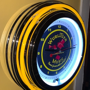 Wurlitzer Jukebox Phonograph Arcade Bar Advertising Man Cave YELLOW ...