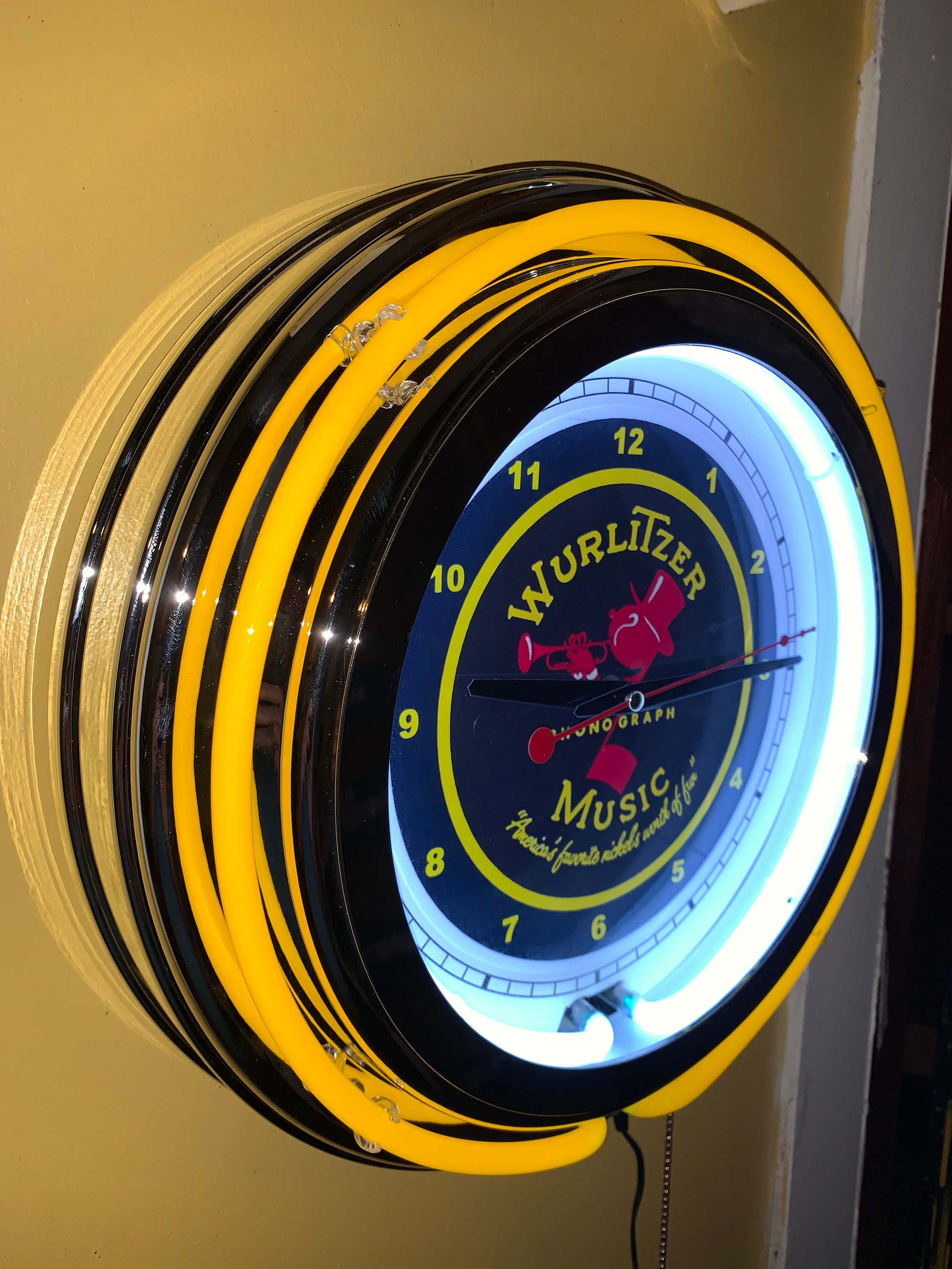 Wurlitzer Jukebox Phonograph Arcade Bar Advertising Man Cave YELLOW ...