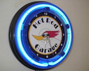 Hot Rod Neon Clock | Etsy