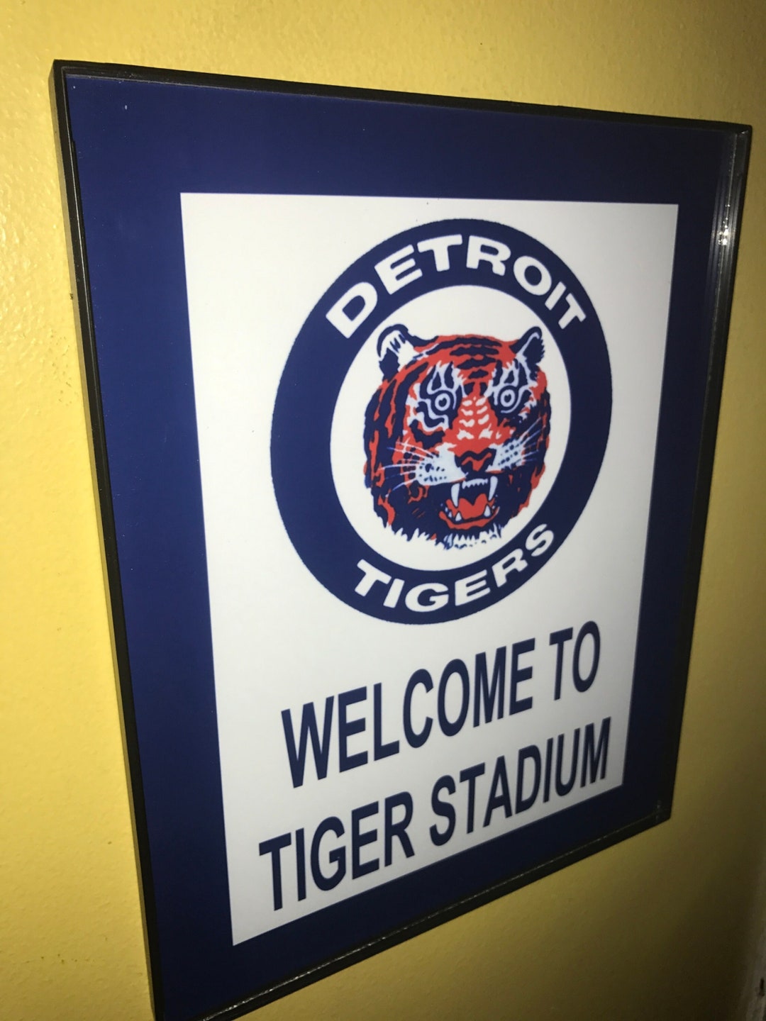 Detroit Tigers Baseball Stadium Throwback Bar Man Cave Wall Clock Sign ...