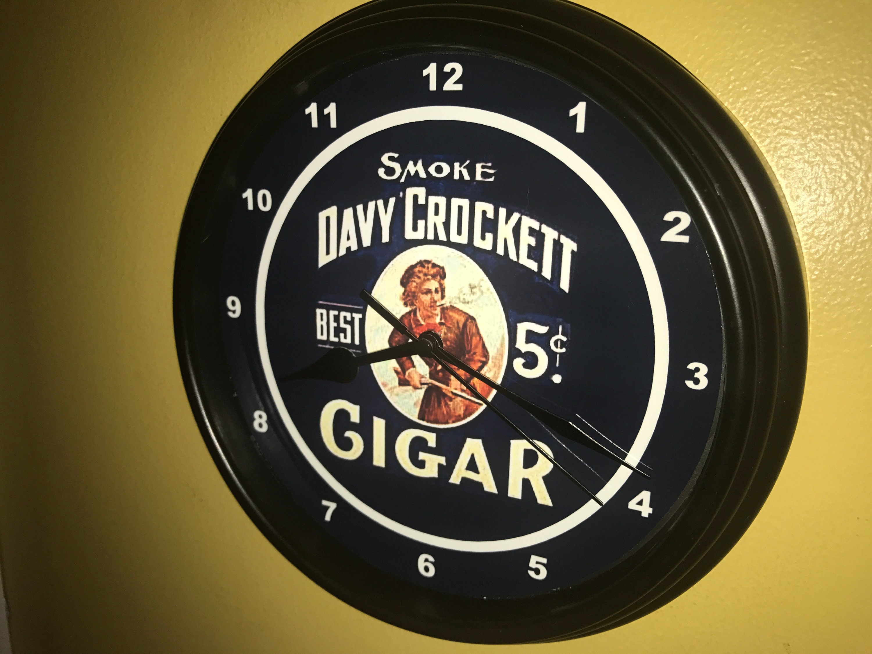 Davy Crockett Cigars Store Shop Bar Advertising Wall Clock Sign - Etsy