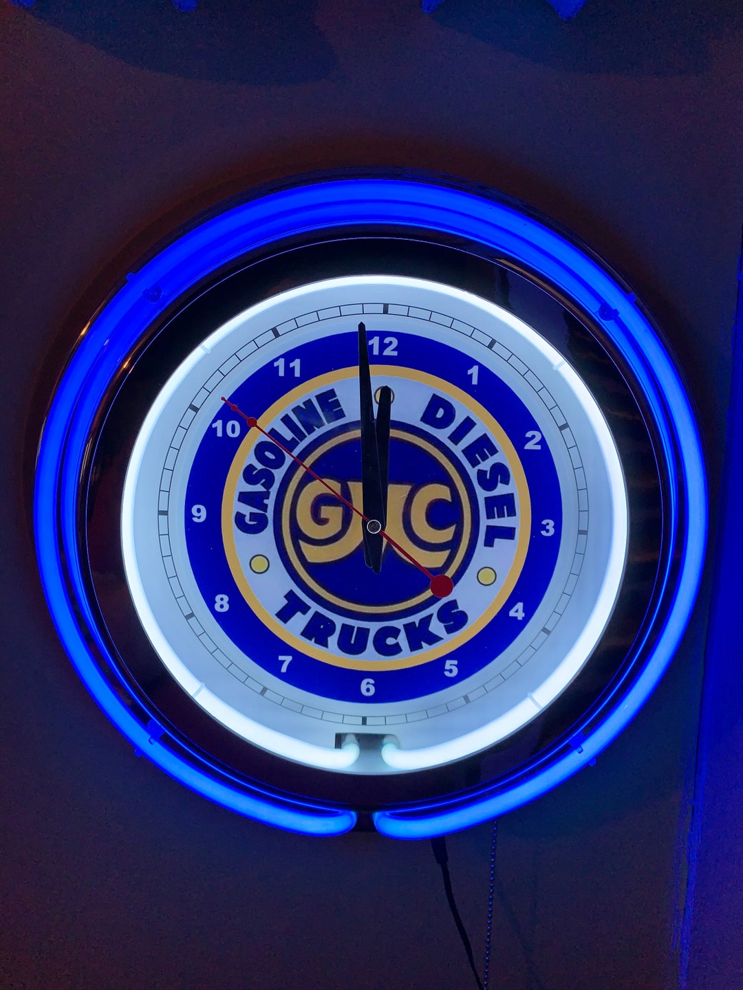 GMC Trucks General Motors Garage Bar Advertising Man Cave BLUE Neon ...