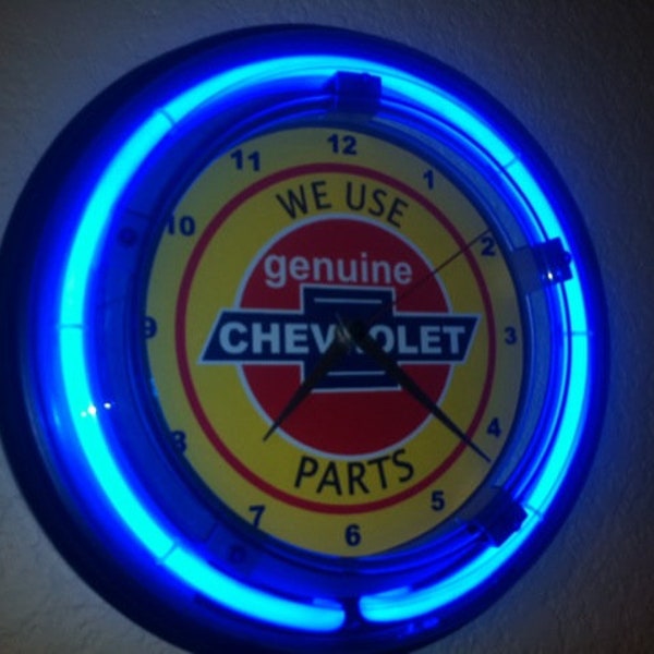 Chevrolet Neon Clock - Etsy