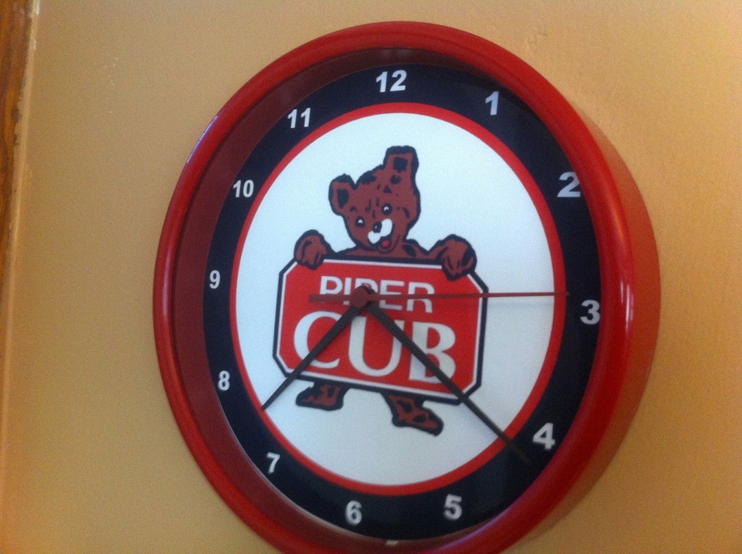 Piper Cub Logo Aircraft Airplane Pilot Garage Bar Advertising Man Cave ...