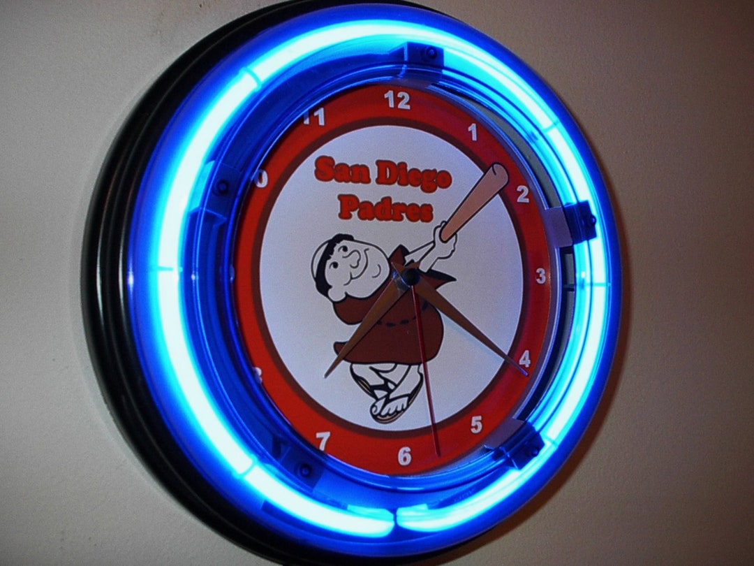 San Diego Padres Throwback Baseball Bar Advertising Man Cave Blue Neon ...