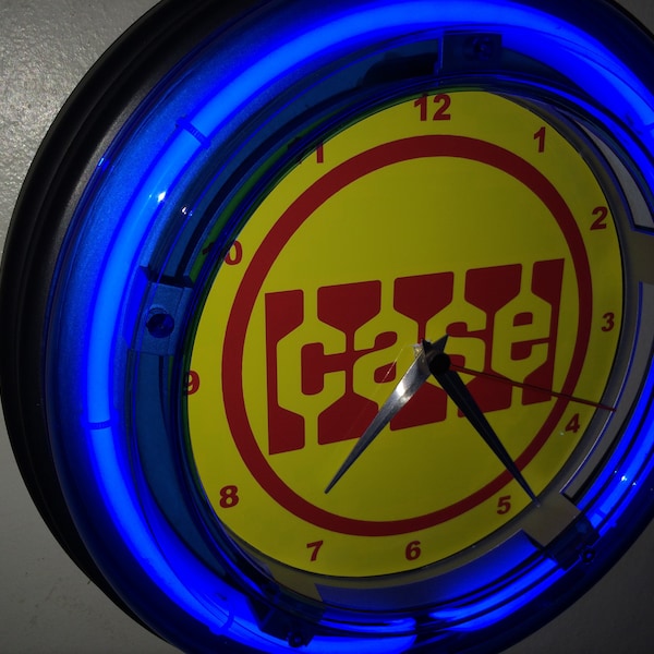 Neon Tractor Clock - Etsy