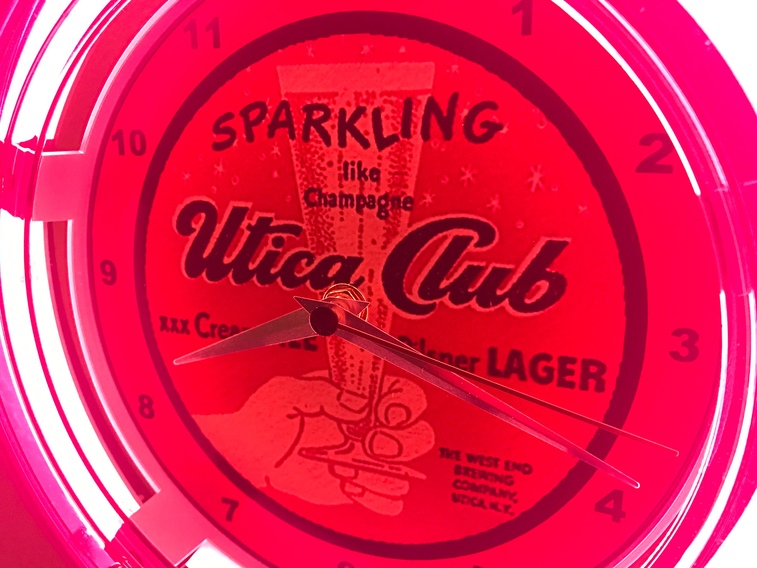 Utica Club @@ Beer Bar Advertising Man Cave Neon Wall Clock Sign - Etsy