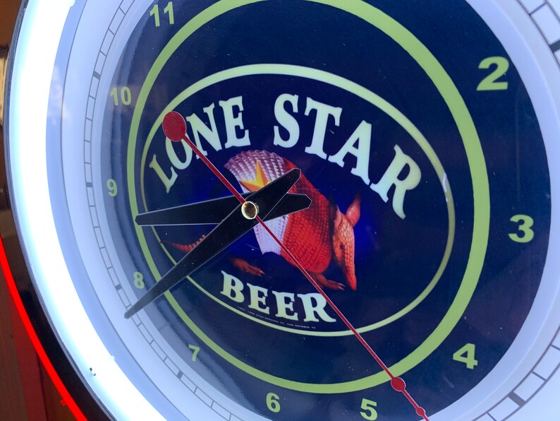 Lone Star Armadillo Texas Beer Bar Advertising Man Cave RED | Etsy