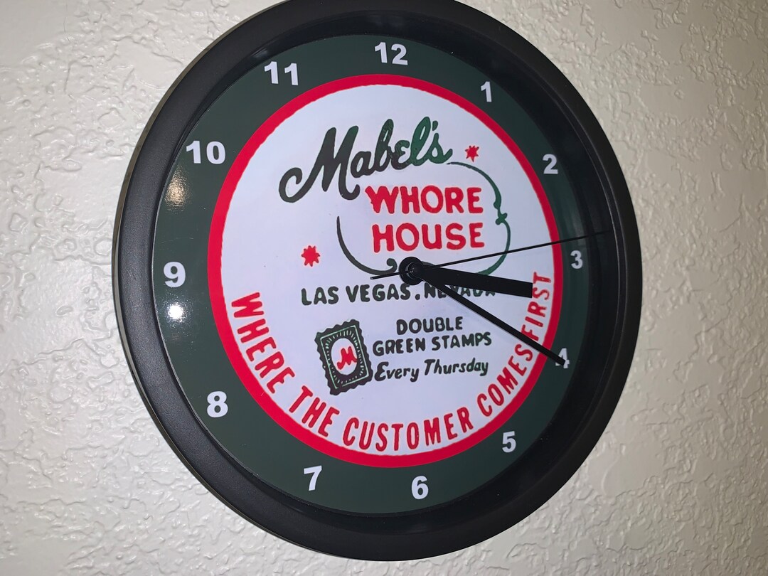 Mabel's Whrehouse Brothel Las Vegas Nevada Bar Advertising Wall Clock ...