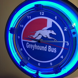 Greyhound Bus Lines Station Driver Garage Bar Advertising Man Cave Blue ...