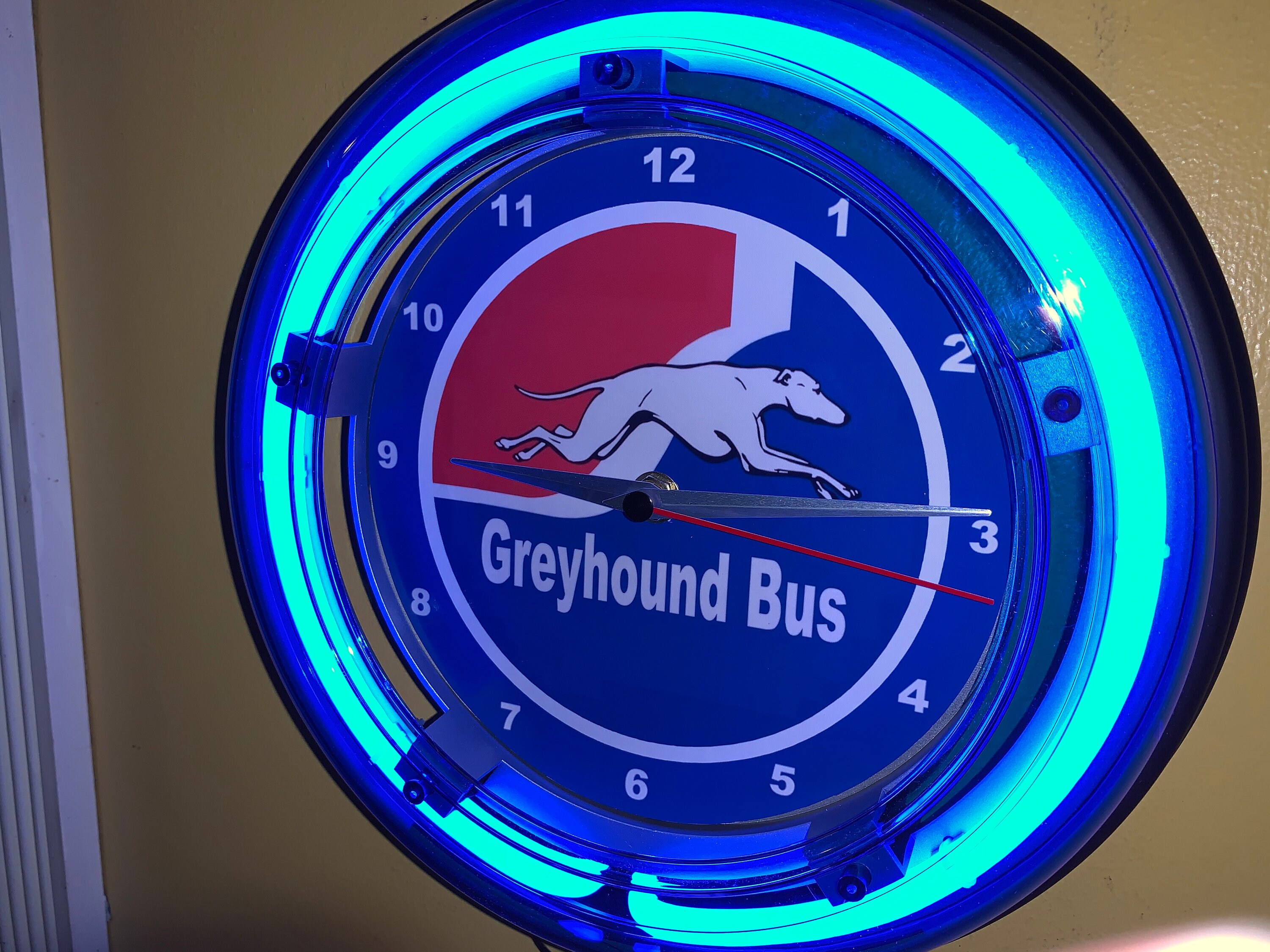 Greyhound Bus Lines Station Driver Garage Bar Advertising Man Cave Blue ...