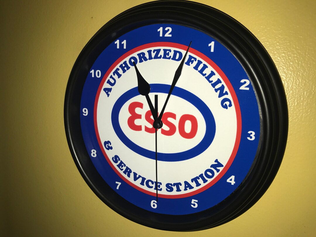 Esso Oil Gas Authfilling Service Station Garage Bar Advertising Wall ...