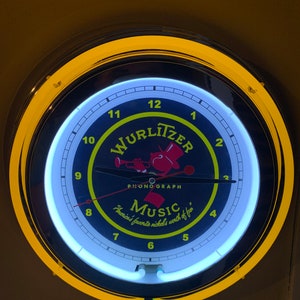 Wurlitzer Jukebox Phonograph Arcade Bar Advertising Man Cave YELLOW ...