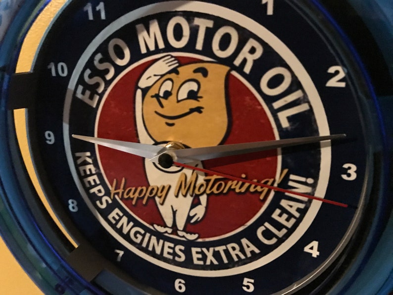 Esso Guy Oil Gas Service Station Garage Bar Advertising Man Cave Blue ...