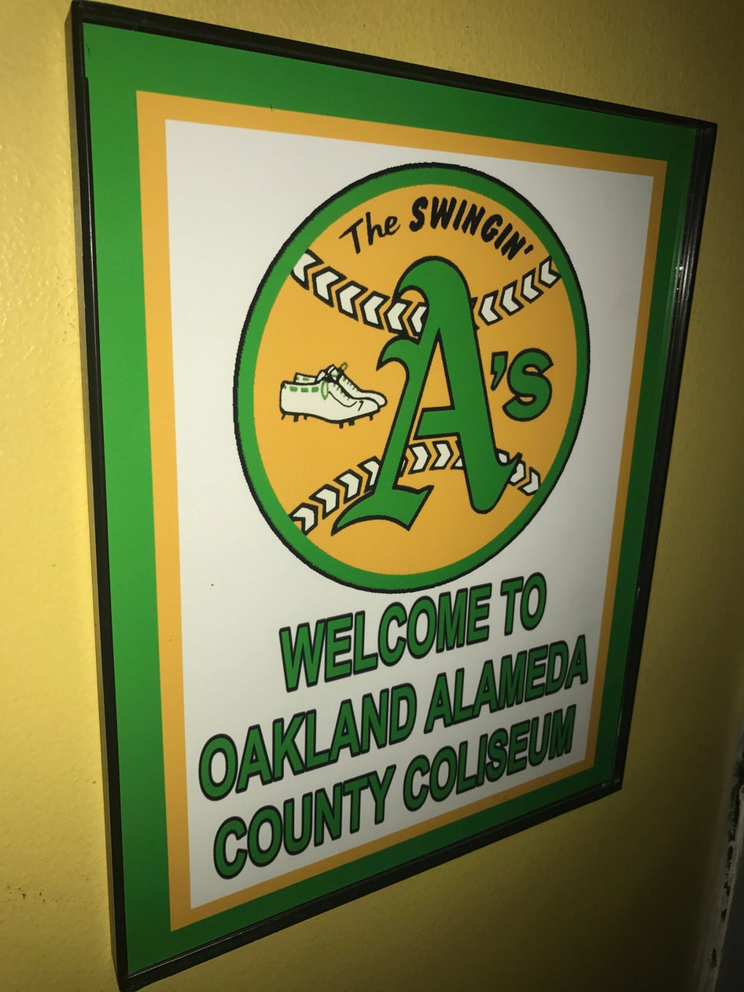 Oakland A's Athletics Las Vegas Baseball Stadium Throwback Bar Man Cave ...