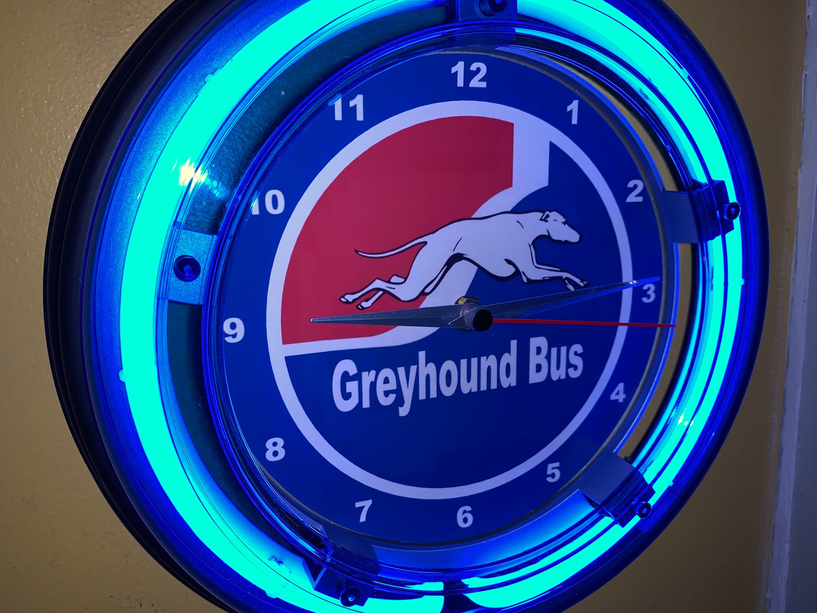 Greyhound Bus Lines Station Driver Garage Bar Advertising Man Cave Blue ...