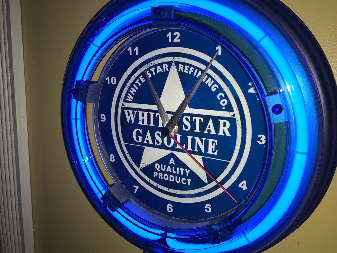 White Star Gasoline Gas Service Station Garage Bar Advertising Man Cave ...