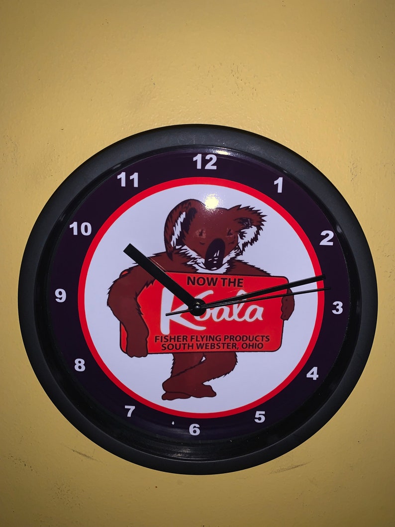Koala Fisher Aircraft Airplane Pilot Hangar Bar Garage Advertising Man ...