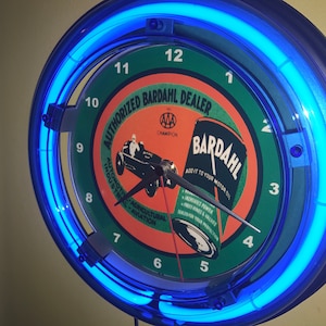 Bardahl Oil Gas Service Station Garage Bar Advertising Man Cave Blue ...