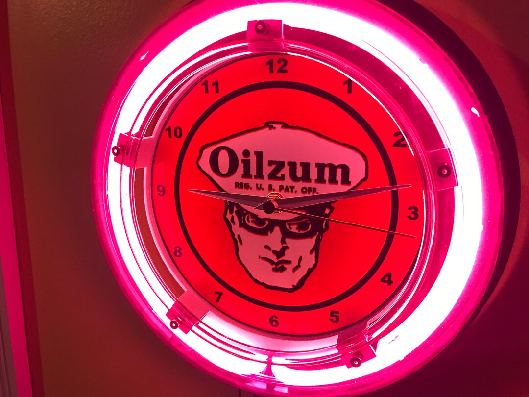 Oilzum @@ Oil Gas Service Station Garage Bar Advertising Man Cave Neon ...
