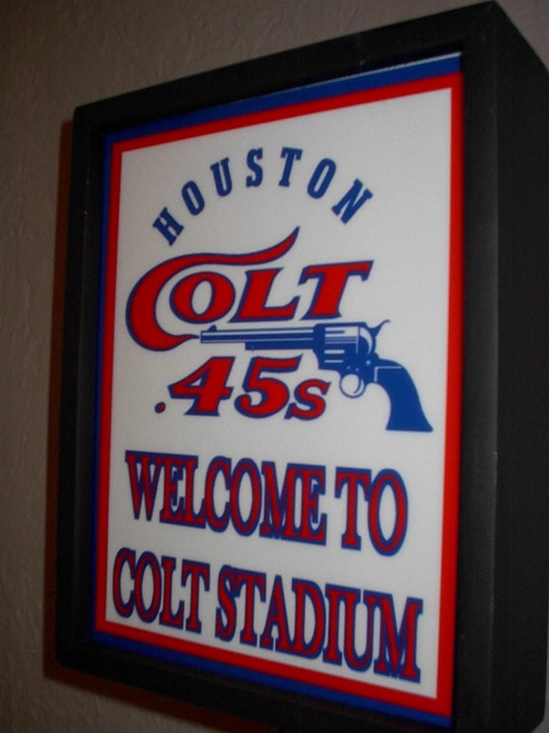 Houston Astros Colt 45's Throwback Baseball Stadium Bar Advertising Man ...