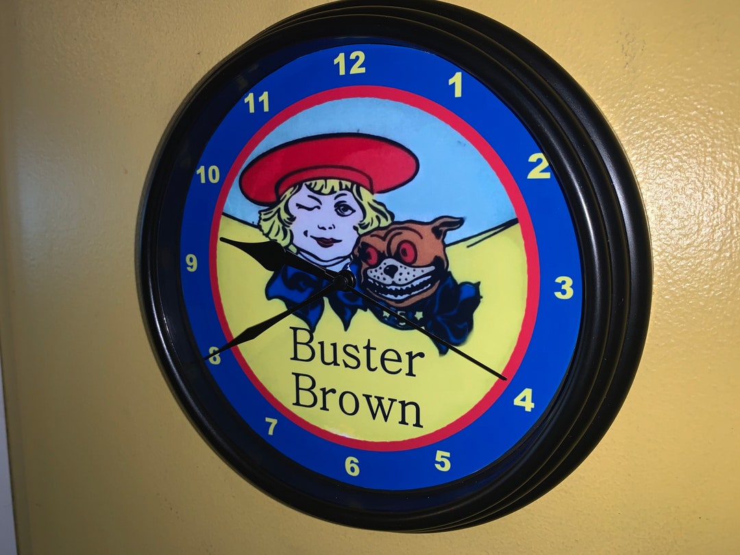 Buster Brown Shoes Cobbler Store Bar Advertising Wall Clock Sign - Etsy