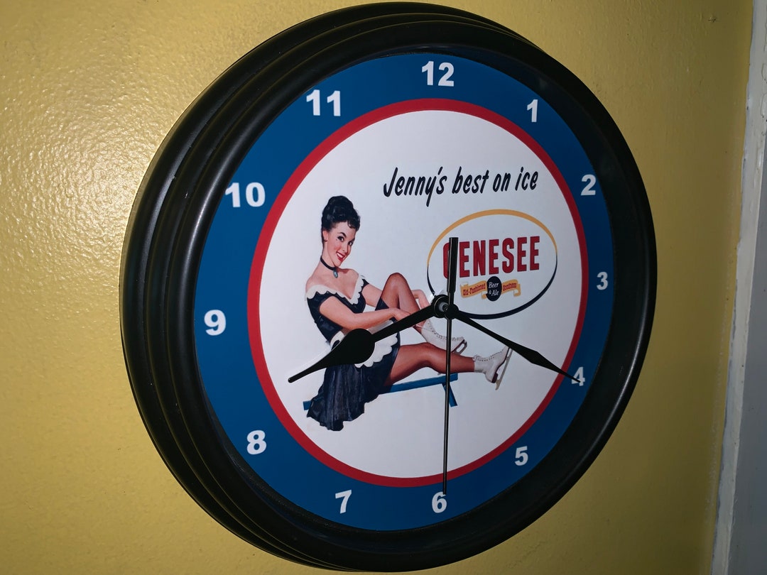 Genesee Jenny on Ice Beer Bar Advertising Wall Clock Sign - Etsy