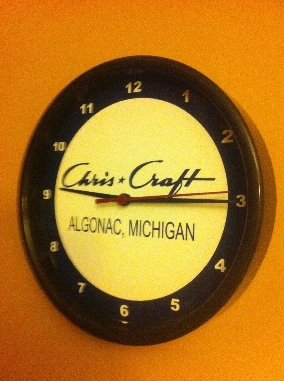 Chris Craft Boat Motor LOGO Bar Garage Advertising Man Cave Wall Clock ...